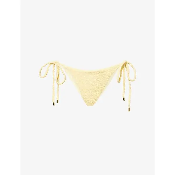 Monday Swimwear Palma Crinkled Bikini Bottoms - Honey Crinkle