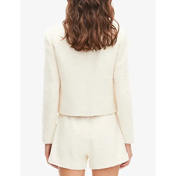 The Kooples Single-breasted Tweed Cotton-blend Jacket
