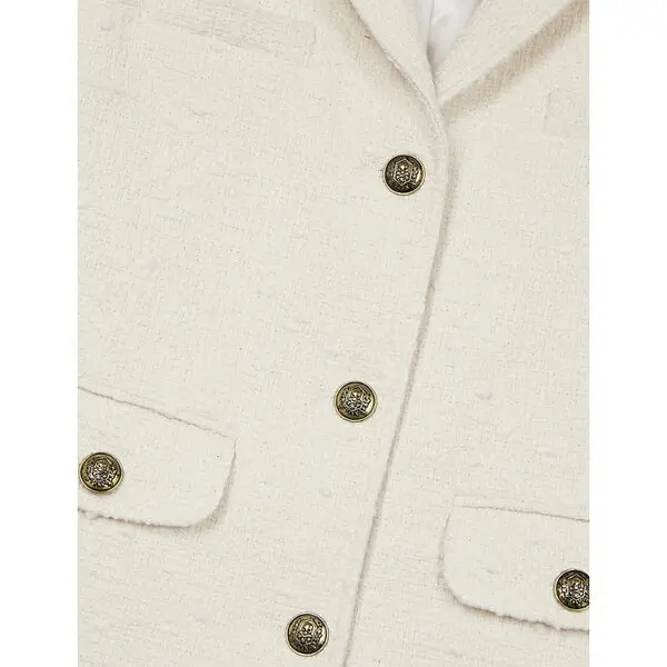 The Kooples Single-breasted Tweed Cotton-blend Jacket