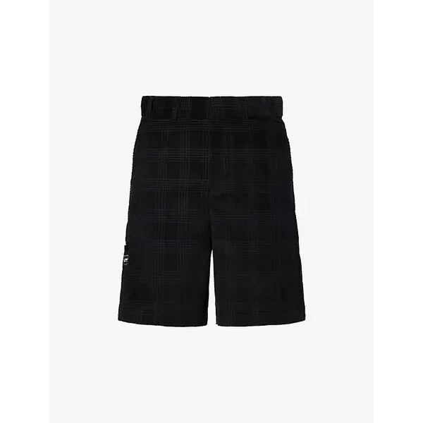 THAMES Cotton-blend Checked Jacquard Shorts