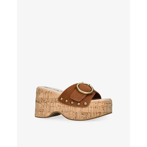 Steve Madden Pedestal Platform Suede Sandals
