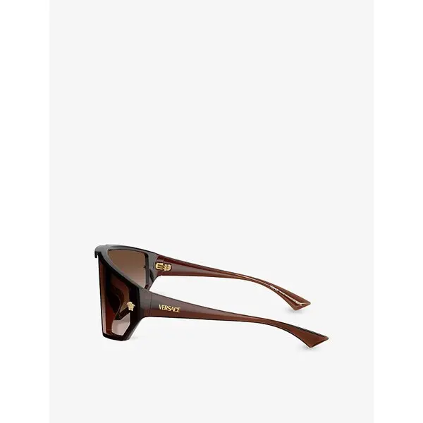 Versace Ve4461 Medusa Horizon Irregular-frame Injected Sunglasses - Brown