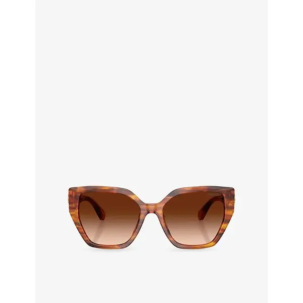 SWAROVSKI Sk6044u Irregular-frame Acetate Sunglasses - Brown