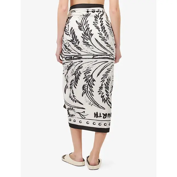 4TH & RECKLESS Divina Graphic-pattern Woven Sarong