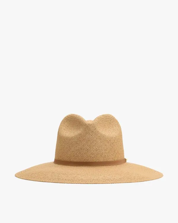 Cuyana Packable Wide Brim Ecuador Hat - Dark Natural