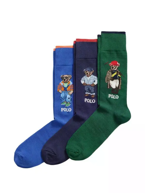 Polo Ralph Lauren Patterned Socks - Blue