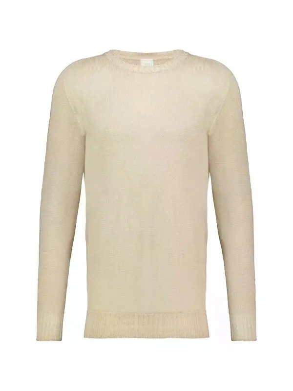 120% Lino Safari Knitted Long-sleeve Sweater