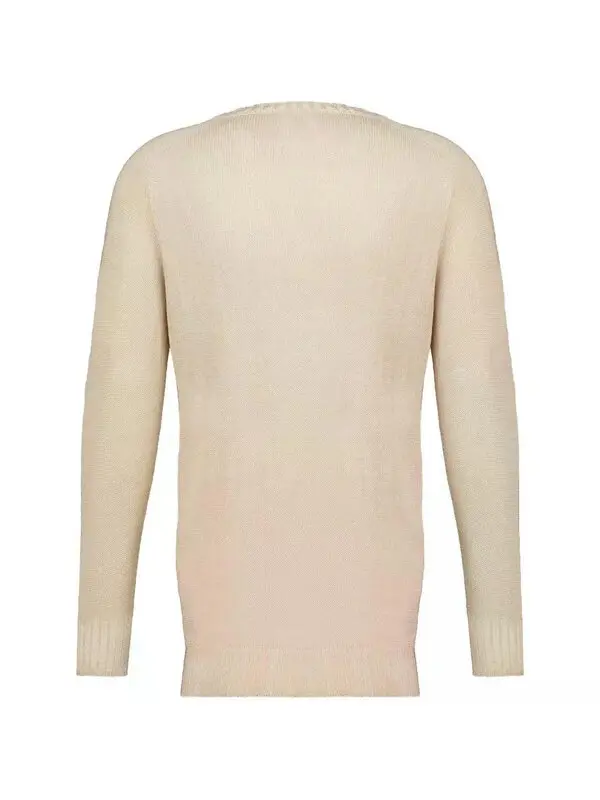 120% Lino Safari Knitted Long-sleeve Sweater