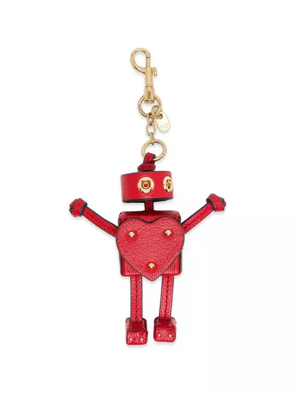 ANYA HINDMARCH Studs Heart Keyring - Red