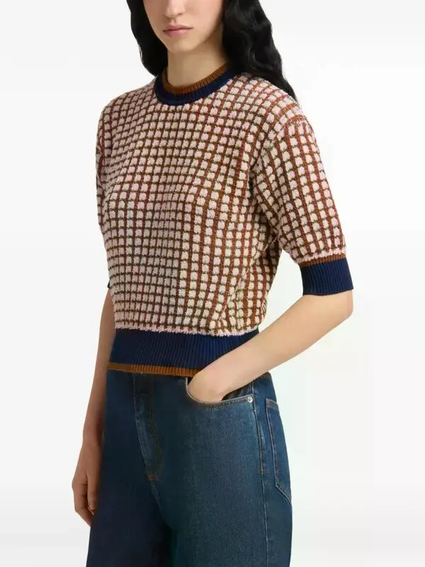 Marni Jacquard Tweed Sweatshirt - Pink