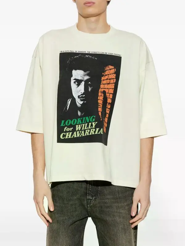WILLY CHAVARRIA Looking For Willy T-shirt - Neutrals