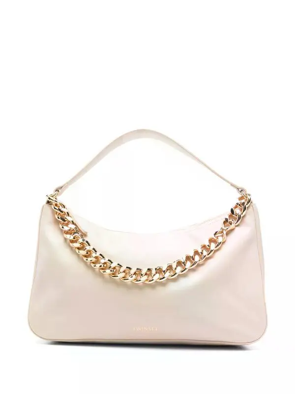 TWINSET Chain-detailed Shoulder Bag - Neutrals