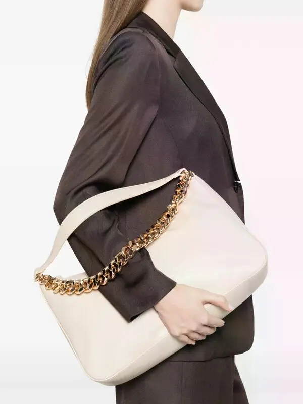 TWINSET Chain-detailed Shoulder Bag - Neutrals