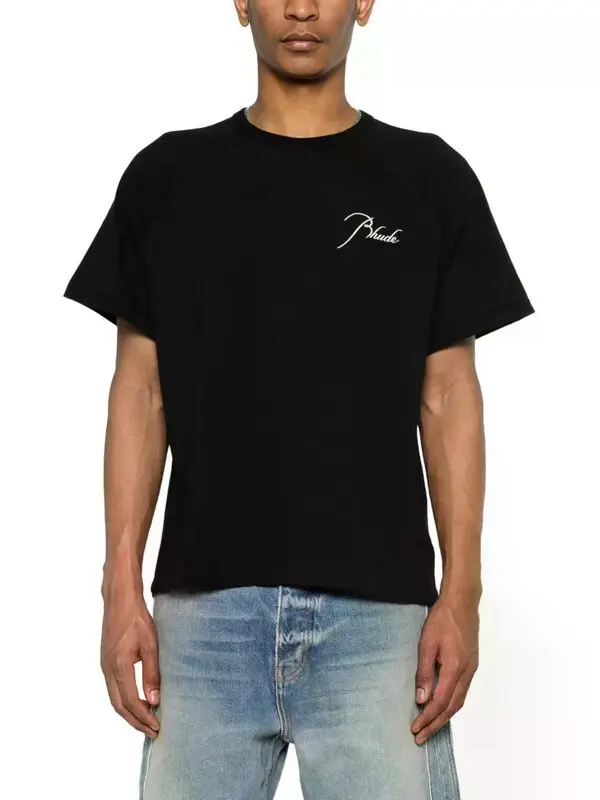 Rhude Reglan-shoulder T-shirt - Black