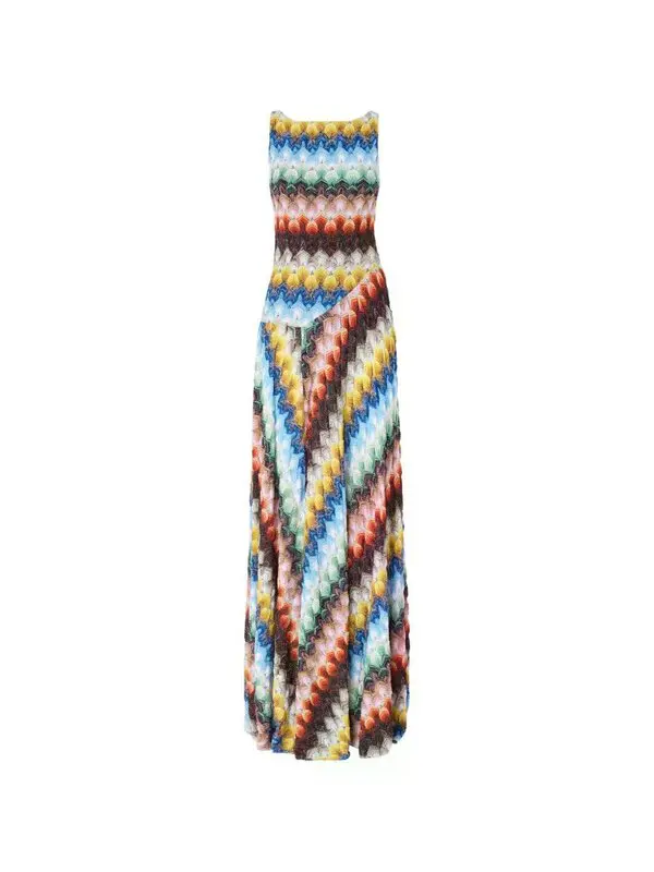 Missoni Sleeveless Printed Maxi Dress - Blue