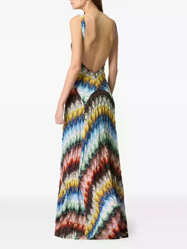 Missoni Sleeveless Printed Maxi Dress - Blue