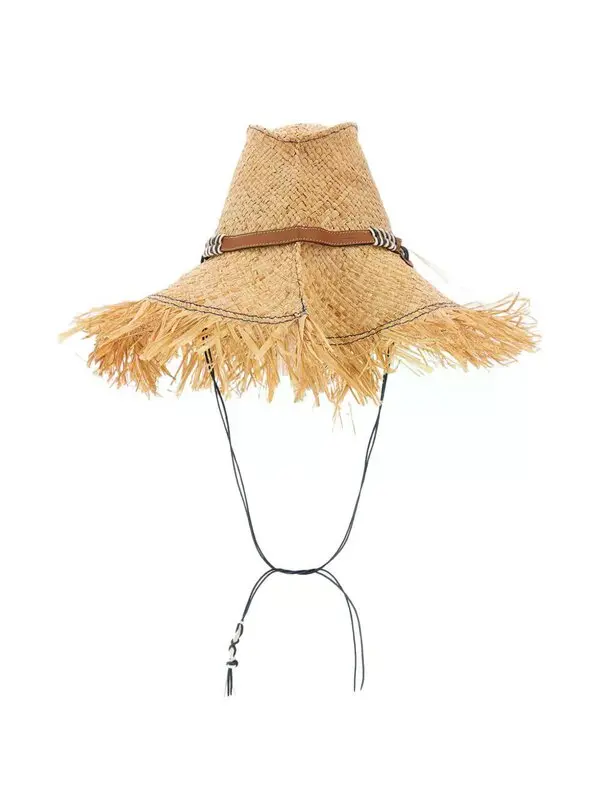 CUBA LAB Patrizia Fabri X Fringed Sun Hat - Neutrals