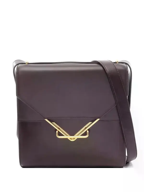 Bottega Veneta The Clip Leather Shoulder Bag - Red