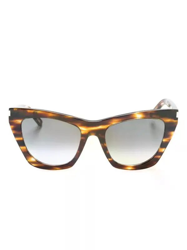 Saint Laurent Kate Cat-eye Frame Sunglasses - Brown