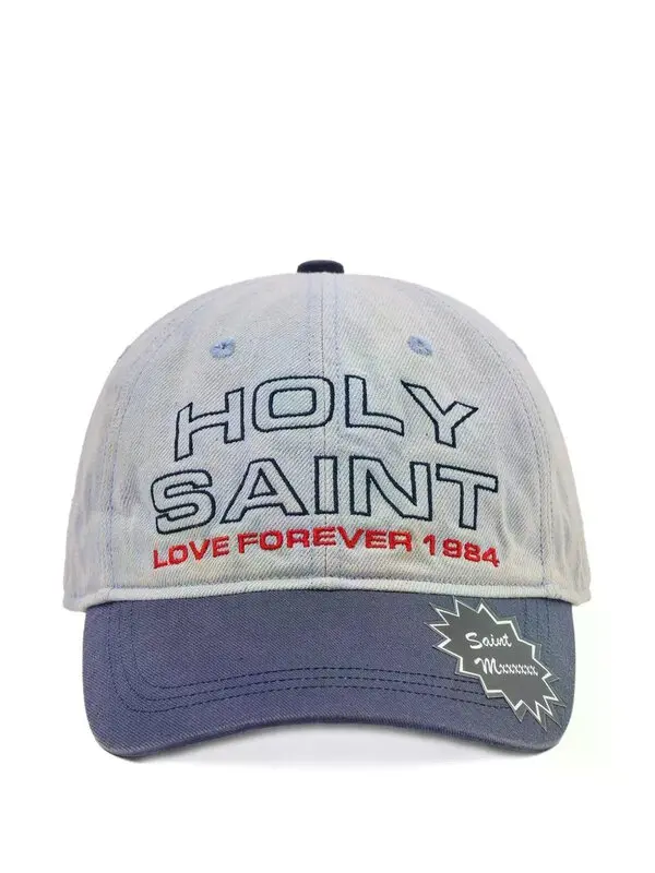 SAINT MXXXXXX Logo-embroidered Baseball Cap - Blue
