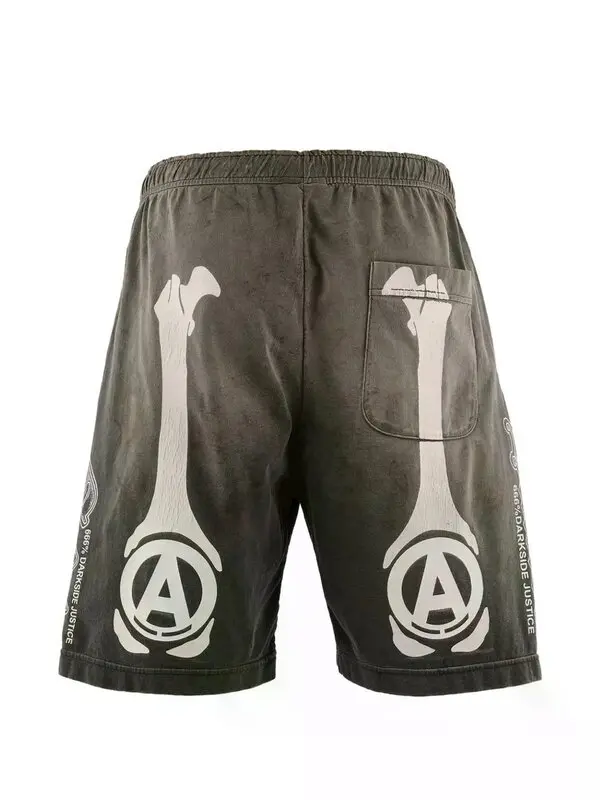 SAINT MXXXXXX Bone-print Shorts
