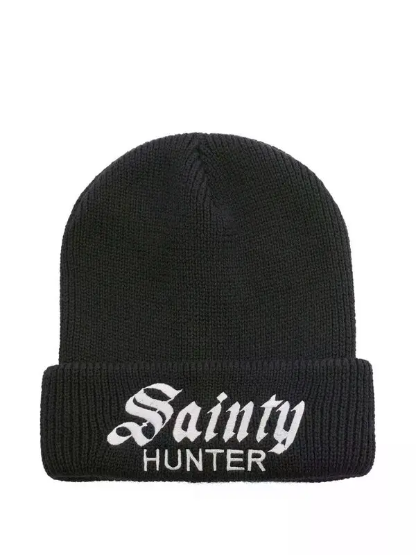 SAINT MXXXXXX Embroidered Beanie - Black