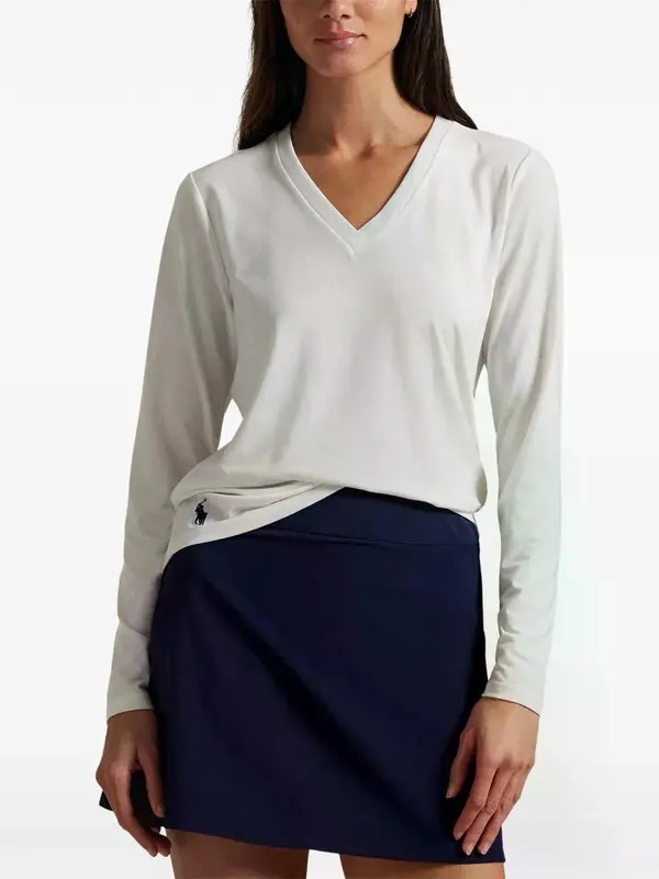 Polo Ralph Lauren Long-sleeve V-neck T-shirt - Neutrals