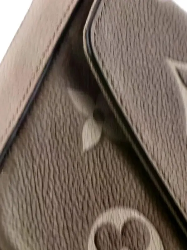 LOUIS VUITTON Felicie Pochette Bicolor Monogram Empreinte Giant Crossbody Bag - Neutrals