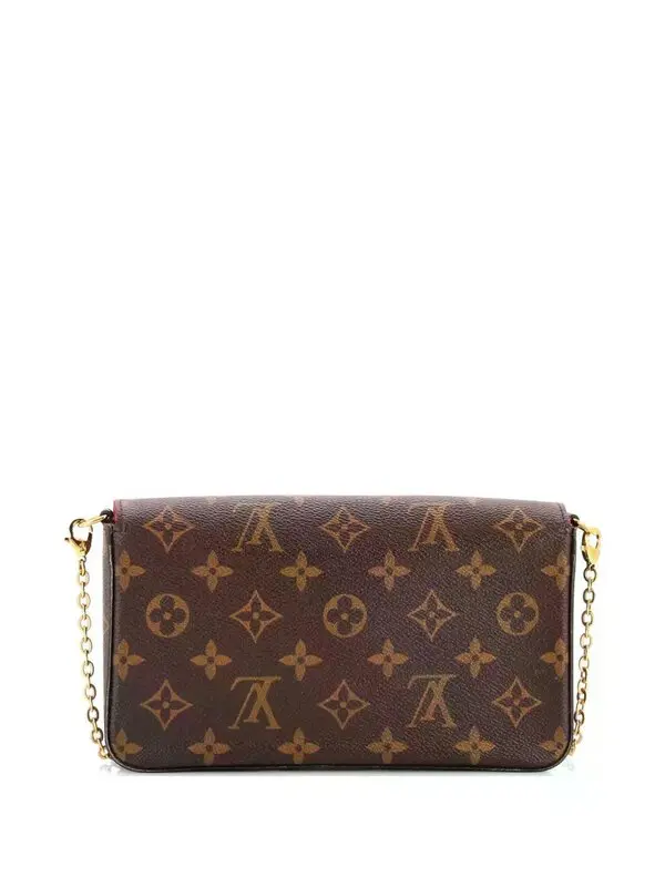 LOUIS VUITTON Felicie Pochette Monogram Canvas Crossbody Bag - Brown