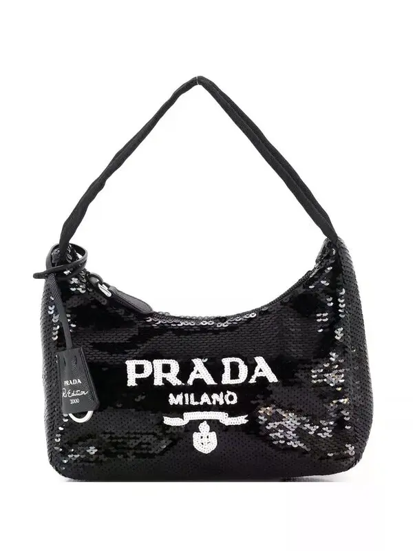 Prada Re-edition 2000 Sequins Mini Hobo Bag