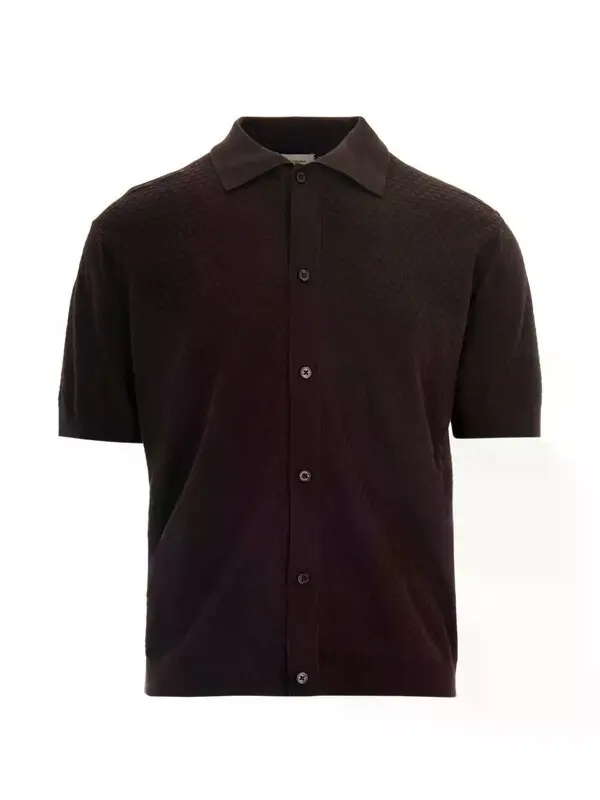 PAOLO PECORA Buttoned Polo Shirt - Brown