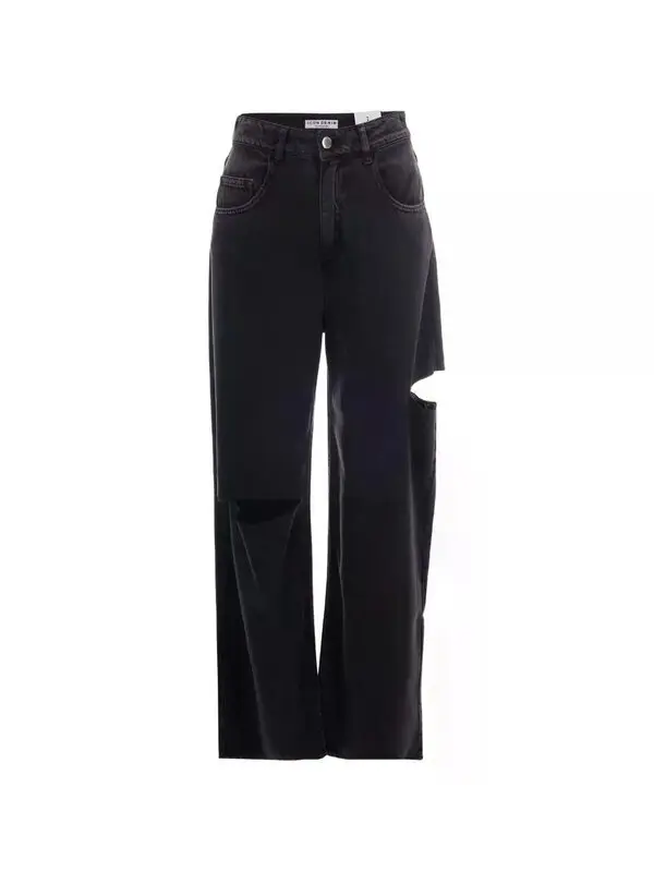 ICON DENIM LA Cut-out Jeans - Black