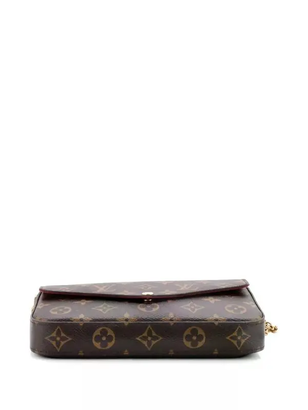 LOUIS VUITTON Felicie Pochette Monogram Canvas Crossbody Bag - Brown