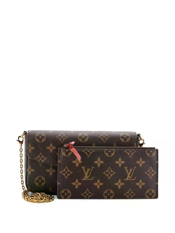 LOUIS VUITTON Felicie Pochette Monogram Canvas Crossbody Bag - Brown