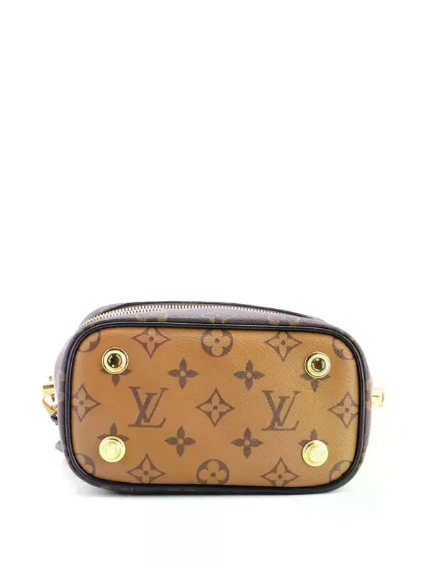 LOUIS VUITTON Vanity Handbag Reverse Monogram Canvas Pm Satchel - Brown
