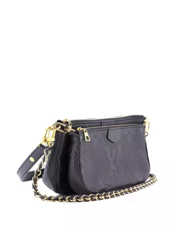 LOUIS VUITTON Multi Pochette Accessoires Monogram Empreinte Giant Crossbody Bag - Black