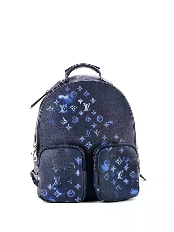 LOUIS VUITTON Limited Edition Monogram Ink Watercolor Leather Multipocket Backpack - Blue