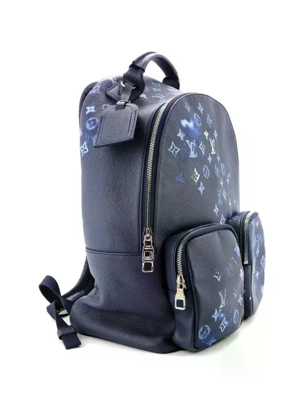 LOUIS VUITTON Limited Edition Monogram Ink Watercolor Leather Multipocket Backpack - Blue
