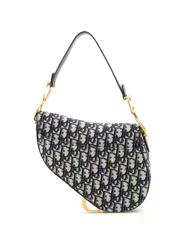 Dior Saddle Handbag Oblique Canvas Shoulder Bag - Blue