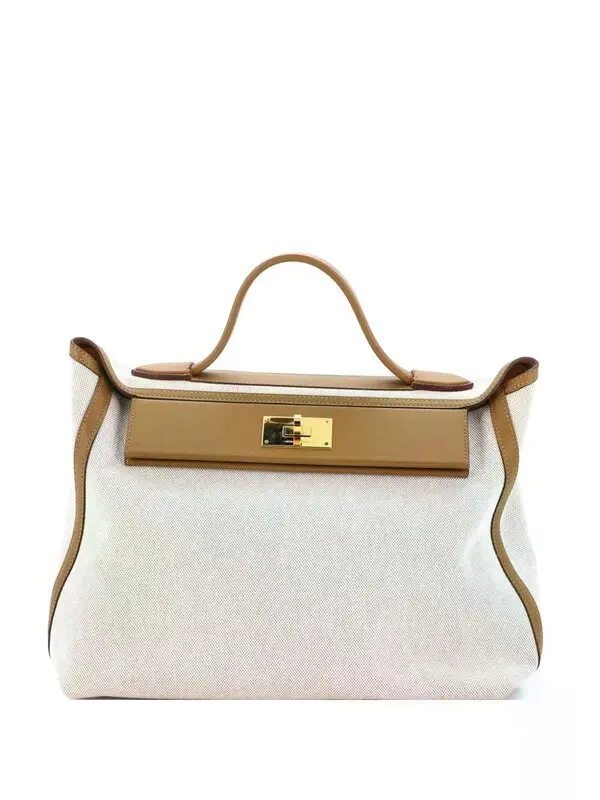 Hermès 24/24 Canvas And Swift 35 Satchel