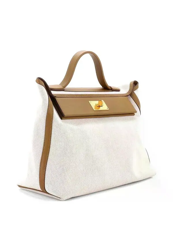 Hermès 24/24 Canvas And Swift 35 Satchel