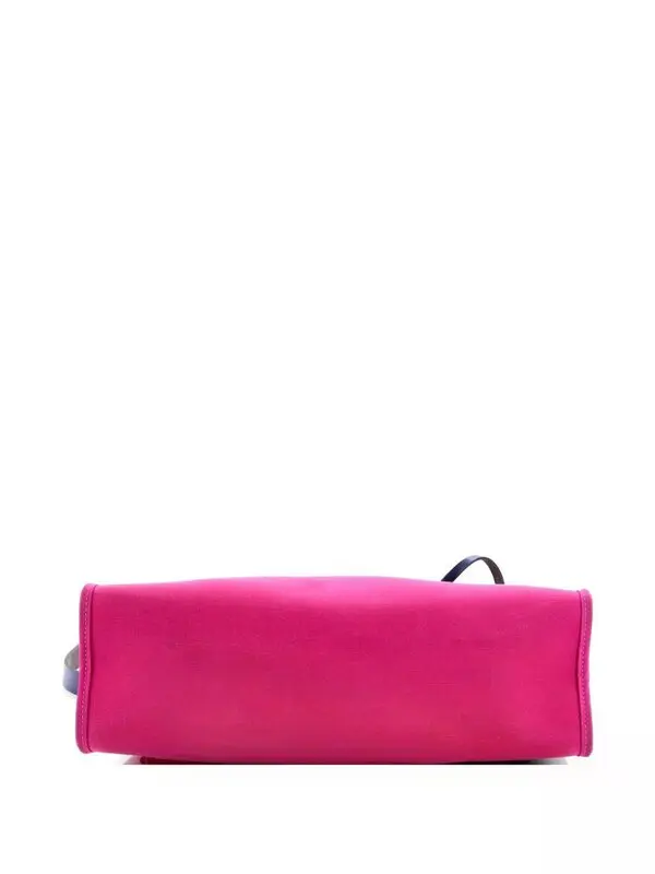 Hermès Herbag Zip Leather And Toile 31 Shoulder Bag - Blue