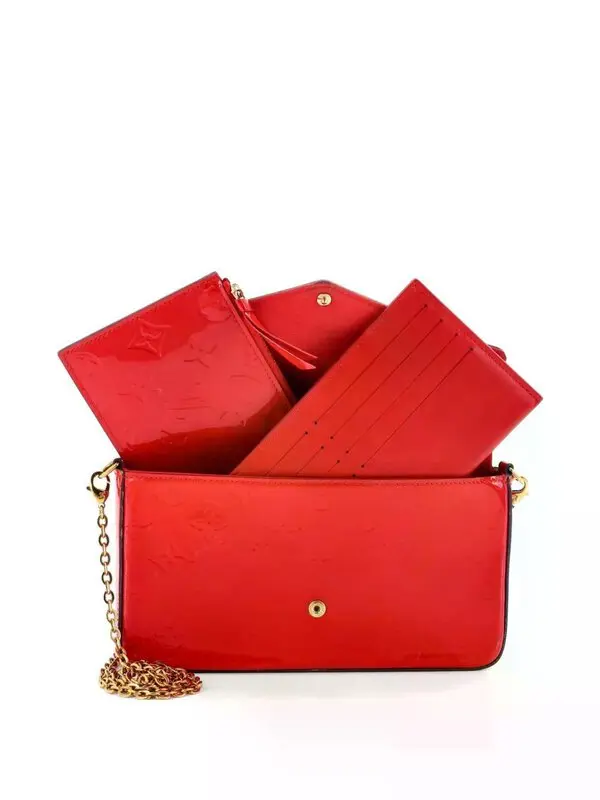 LOUIS VUITTON Monogram Vernis Felicie Pochette - Red