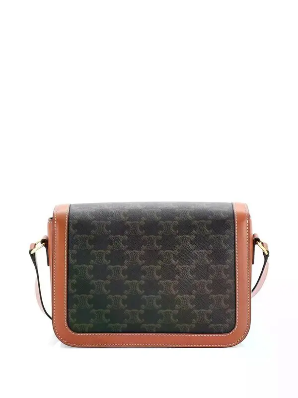Celine Triomphe Coated Canvas Medium Shoulder Bag - Brown