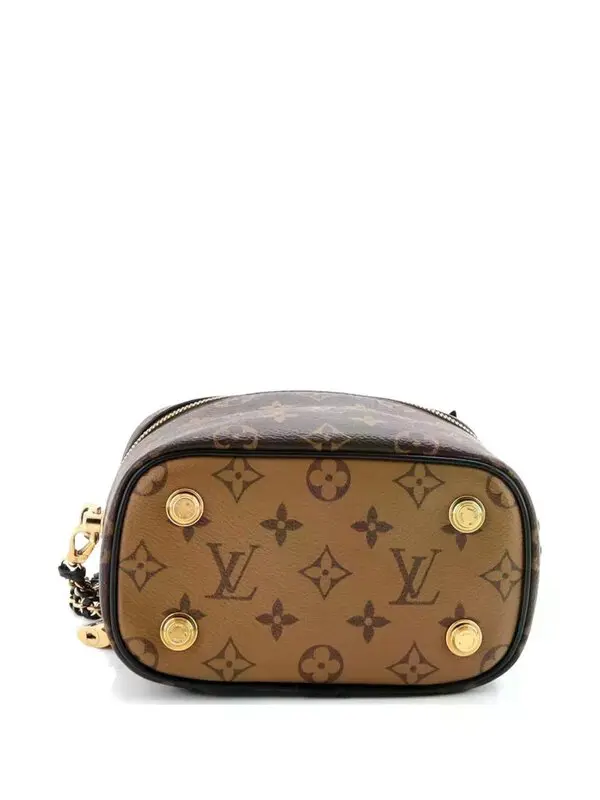 LOUIS VUITTON Vanity Handbag Reverse Monogram Canvas Pm Satchel - Brown