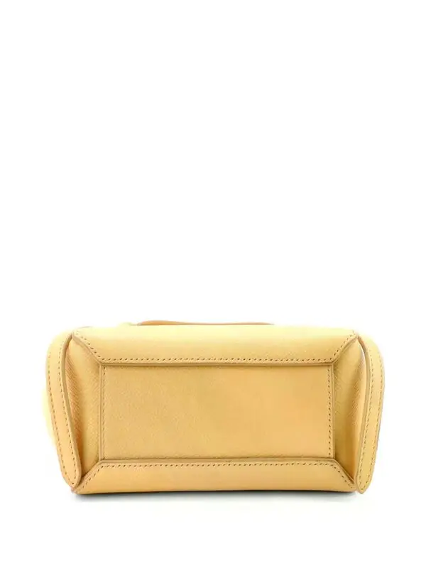Celine Belt Bag Textured Leather Pico Shoulder Bag - Yellow