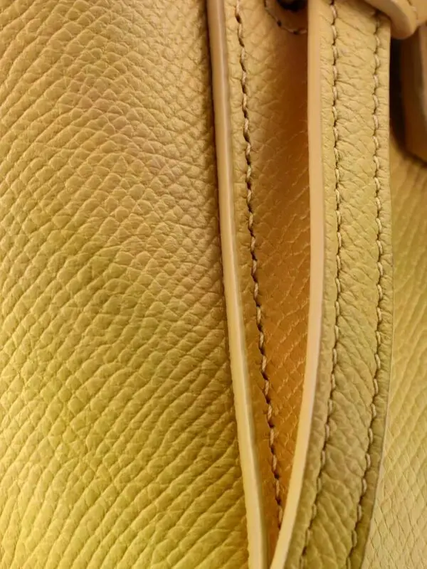 Celine Belt Bag Textured Leather Pico Shoulder Bag - Yellow