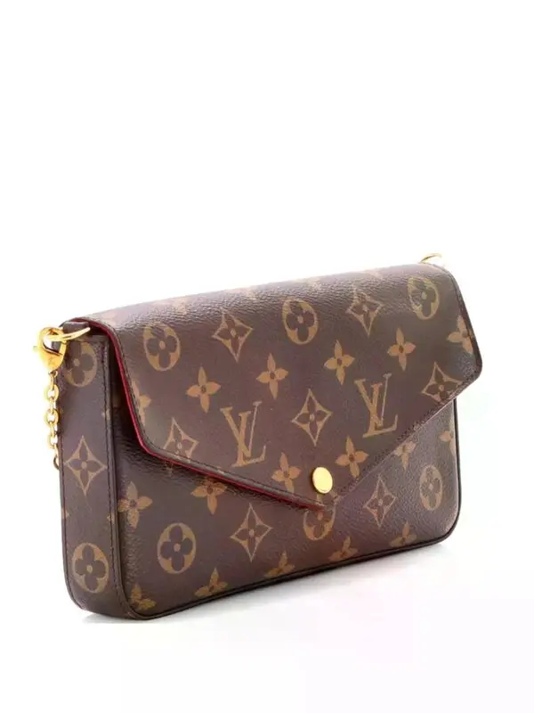LOUIS VUITTON Félicie Pochette Monogram Canvas Crossbody Bag - Brown