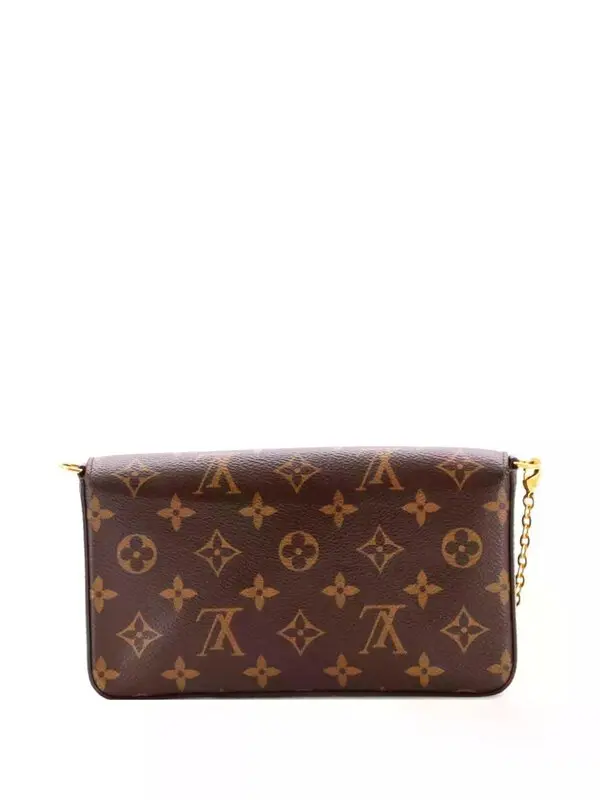 LOUIS VUITTON Félicie Pochette Monogram Canvas Crossbody Bag - Brown