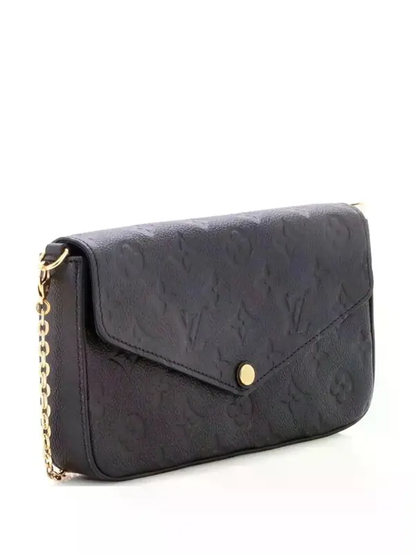 LOUIS VUITTON Felicie Pochette Monogram Empreinte Leather Crossbody Bag - Black